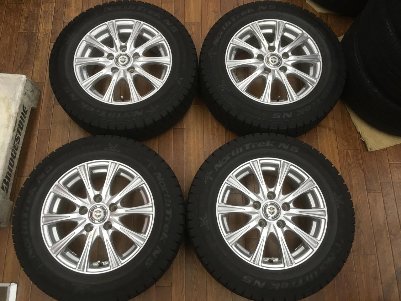 ★バリ溝★ weds(ウェッズ)JOKER(ジョーカー)ROOK + AUTOBACS NorthTrek N5 | カー用品 スタッドレスタイヤホイールセット 15インチスタッドレスタイヤ ...