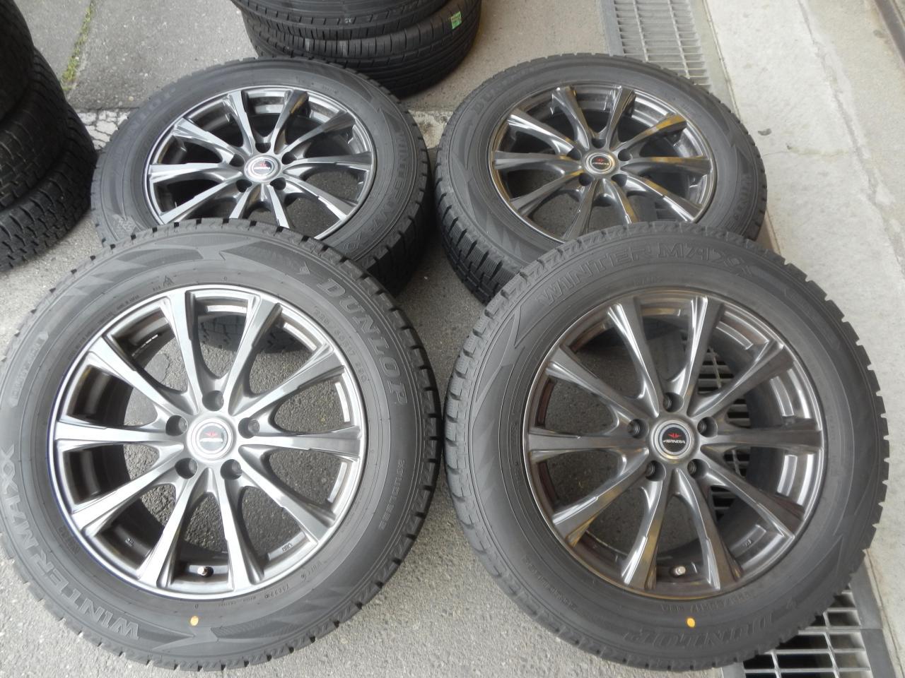 RX2409-372S DUNLOP AIRNOVA SB10 + DUNLOP WINTER MAXX WM02 4本セット | カー用品 スタッドレスタイヤホイールセット 17インチ ...