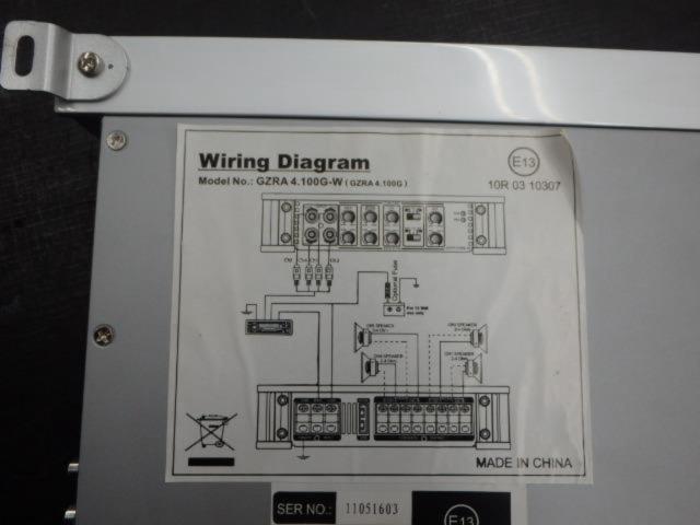 Ground Zero GZRA 4.100G-W 4ch(4/3/2ch)パワーアンプ | カー用品 アンプを通販で購入する | 中古カー ...