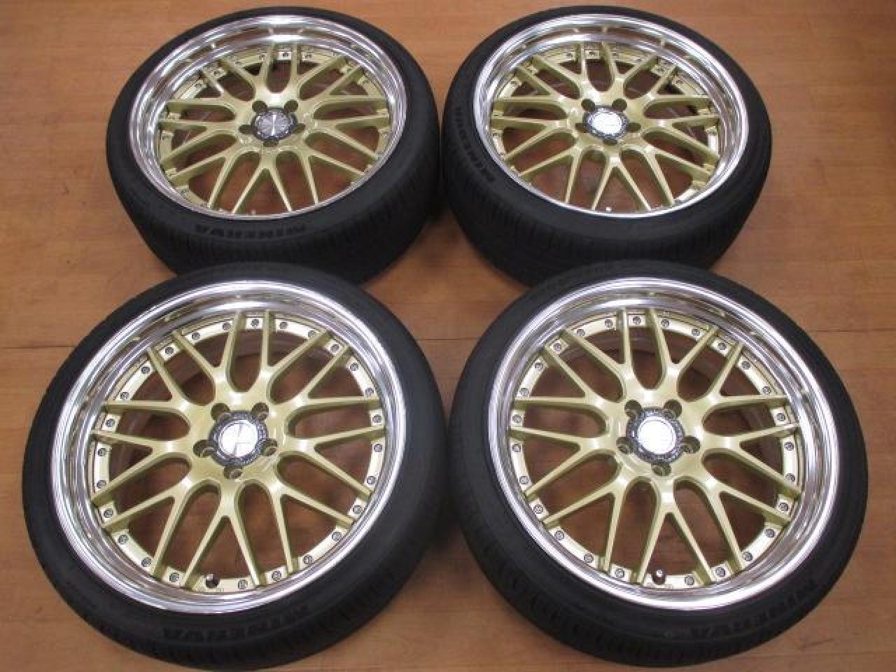 WORK(ワーク) LANVEC(ランベック) Lanvec LM1 ゴールド + MINERVA ECOSPEED2 SUV(2024年製造) ★21インチ!!履き替えついでにインチアップ ...