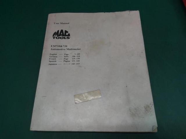 【MAC TOOLS】デジタルマルチメータ EM710 | カー用品 メンテナンス 工具を通販で購入する | 中古カー＆バイク用品の販売ならアップガレージ