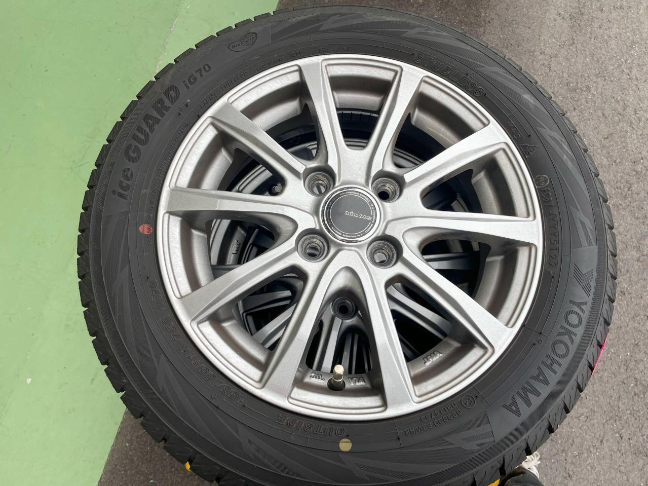 YOKOHAMA(ヨコハマ) YFC MiLLOUS VX + YOKOHAMA(ヨコハマ) iceGUARD iG70 | カー用品 スタッドレスタイヤホイールセット 14インチスタッドレス ...