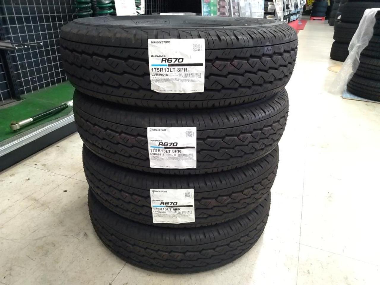 BRIDGESUTONE DURAVIS R670 4本セット | カー用品 タイヤ 13インチタイヤを通販で購入する | 中古カー＆バイク用 ...