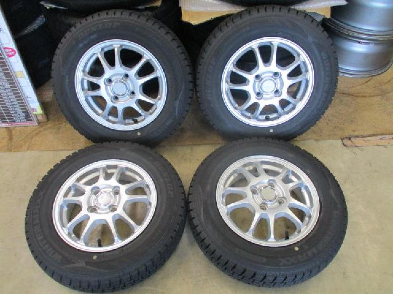 BRIDGESTONE ECO FORME SE-10 + DUNLOP WINTERMAXX WM02 | カー用品 スタッドレスタイヤホイールセット 13インチスタッドレスタイヤホイール ...