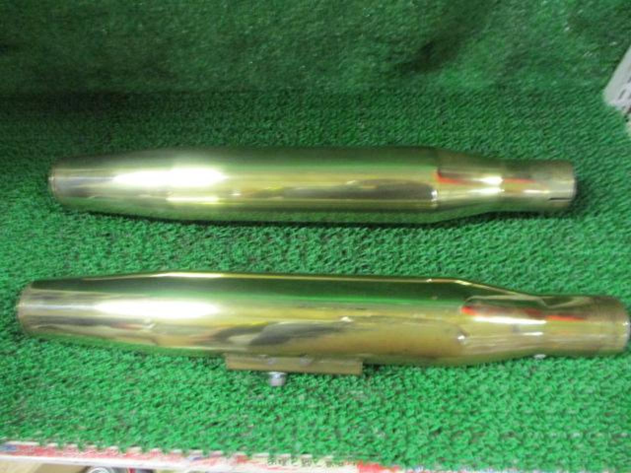 【MOTORSTAGE】BRASS76 スーパーブラス ソリッドバフ(真鍮色仕上げ) スポーツスター汎用(年式別ステーなし本体のみ ...