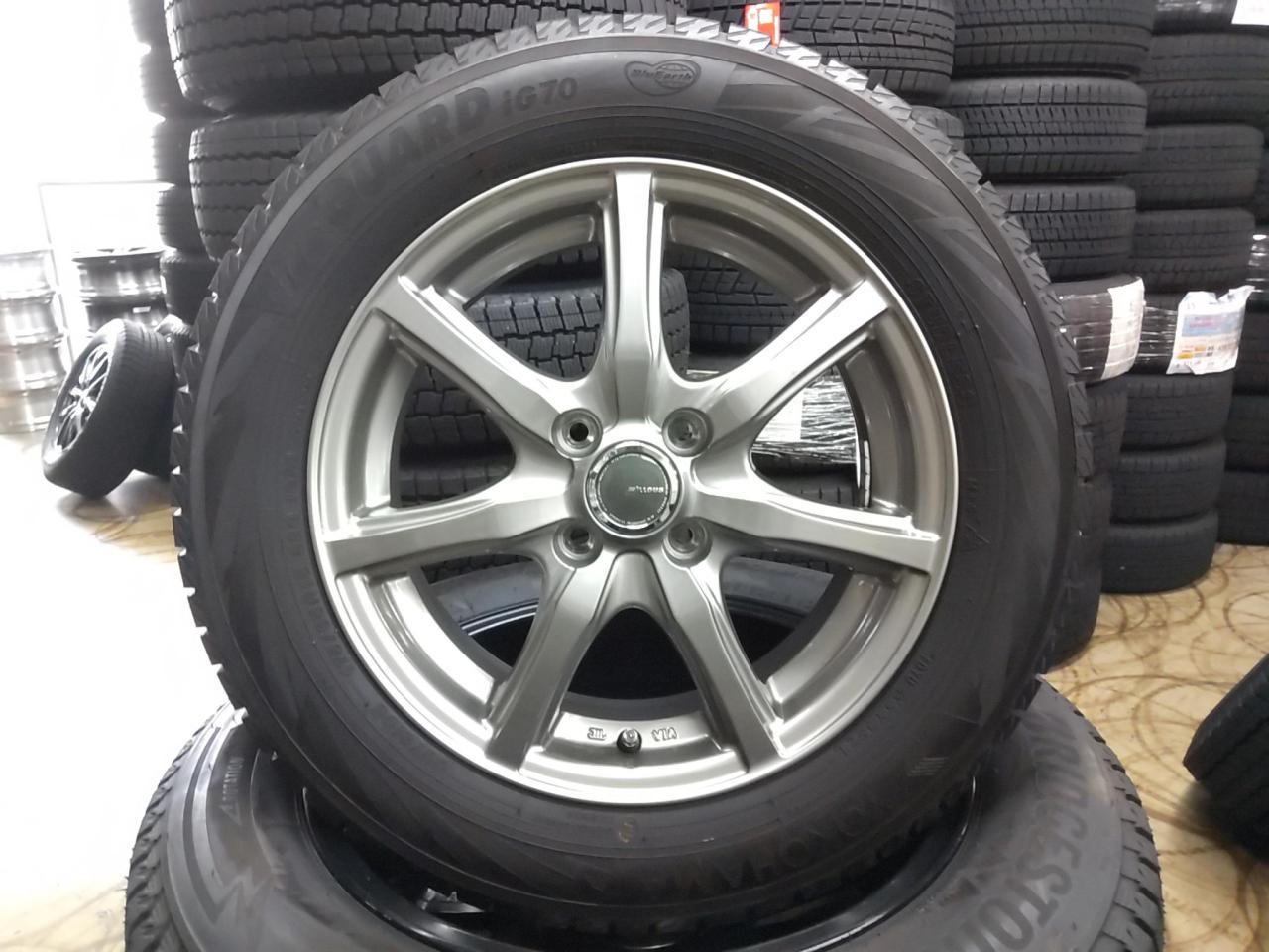 YOKOHAMA(ヨコハマ) MILLOUS Ki + YOKOHAMA(ヨコハマ) iceGUARD iG70 | カー用品 スタッドレスタイヤホイールセット 15インチスタッドレスタイヤ ...