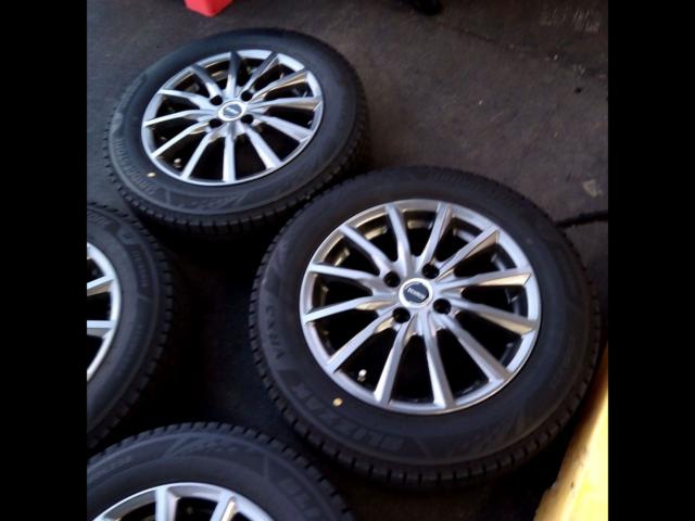 BRIDGESTONE AR12 + BRIDGESTONE BLIZZAK VRX3 | カー用品 スタッドレスタイヤホイールセット 15 ...