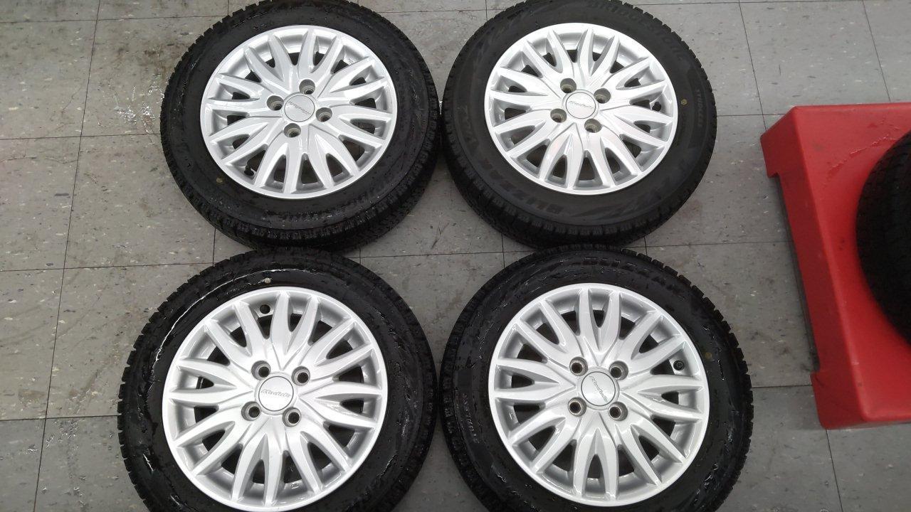 ホンダ Modulo ME-009 + BRIDGESTONE BLIZZAK VRX2 | カー用品 スタッドレスタイヤホイールセット 14 ...