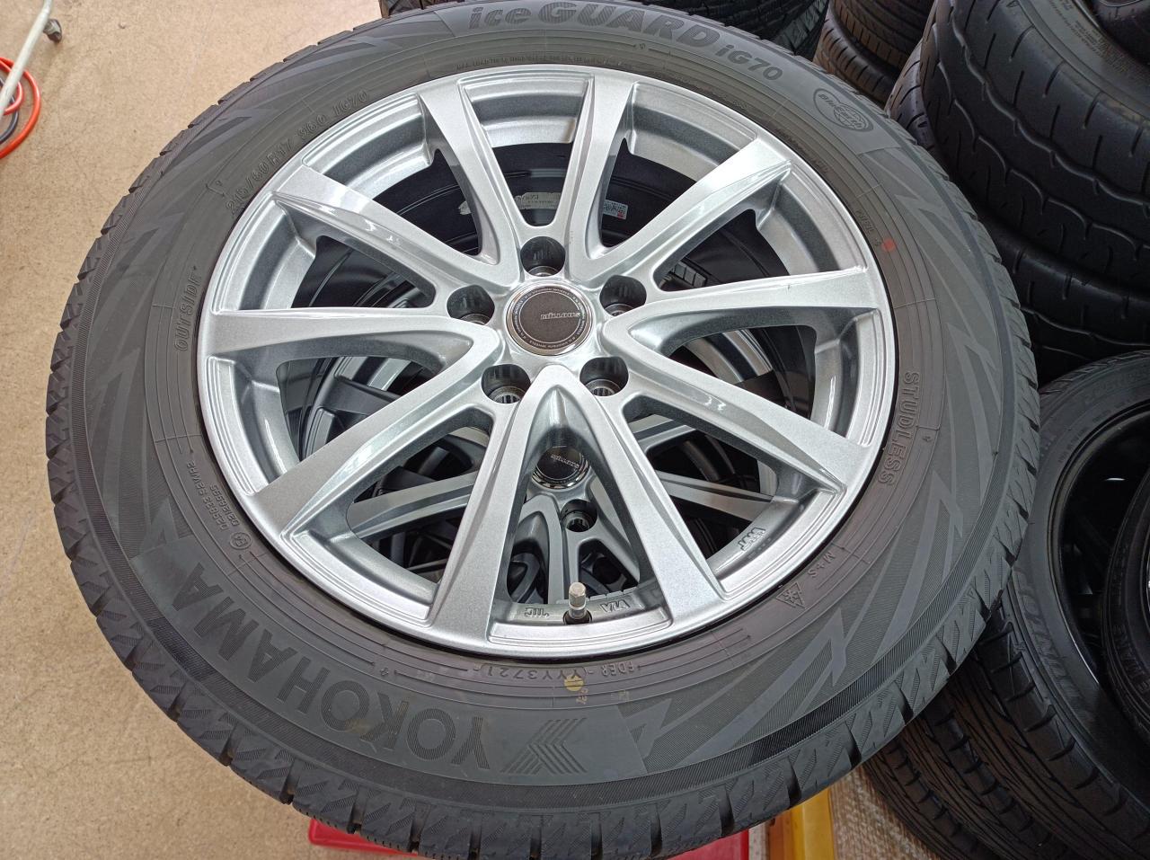 YOKOHAMA MiLLOUS VX+YOKOHAMA iceGUARD iG70 96Q | カー用品 スタッドレスタイヤホイールセット 17インチスタッドレスタイヤホイールセットを通販で ...