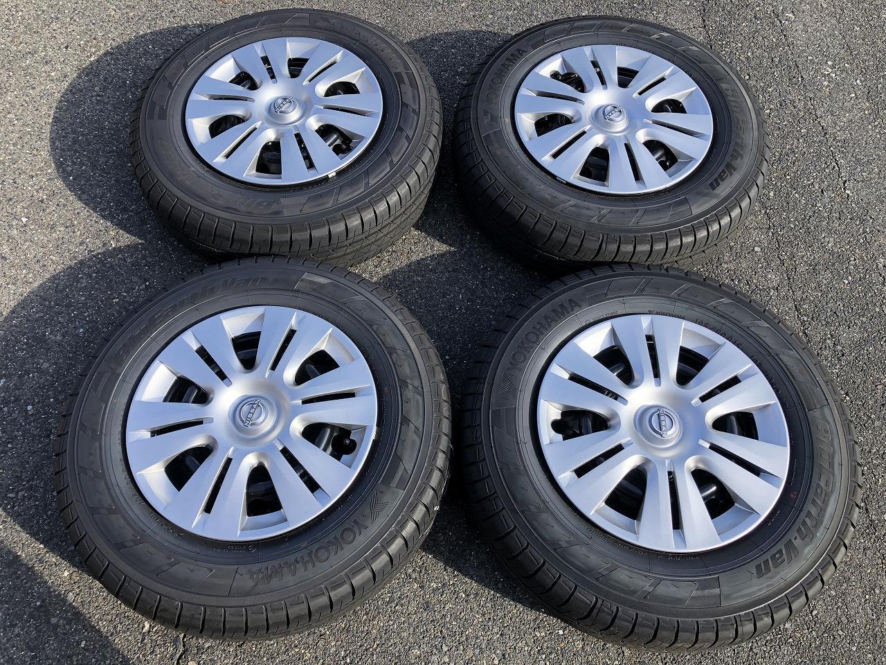 【日産純正】 キャラバン純正 スチールホイール+【YOKOHAMA】BlueEarth-Van LT 4本セット | 中古品 | アップ ...