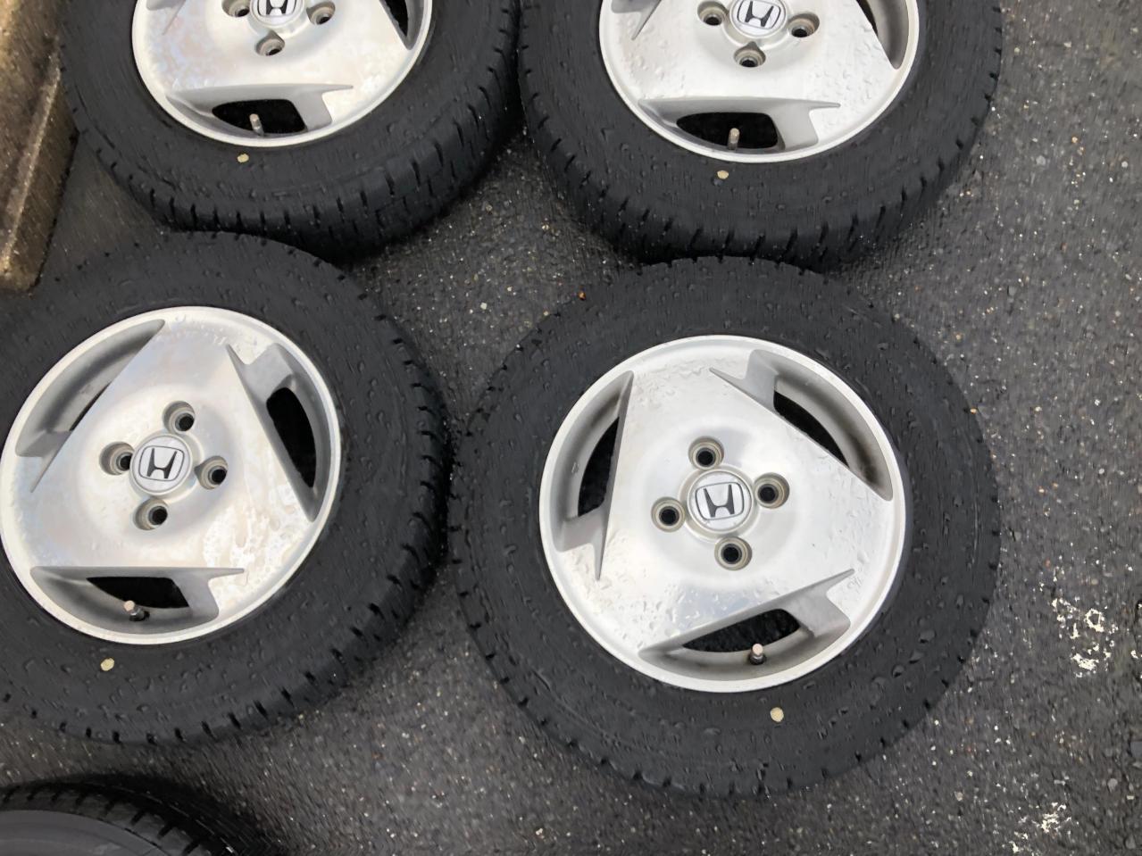 【ホンダ純正】 バモス純正ホイール+【DUNLOP】WINTER MAXX WM02 4本セット | カー用品 スタッドレスタイヤホイール ...