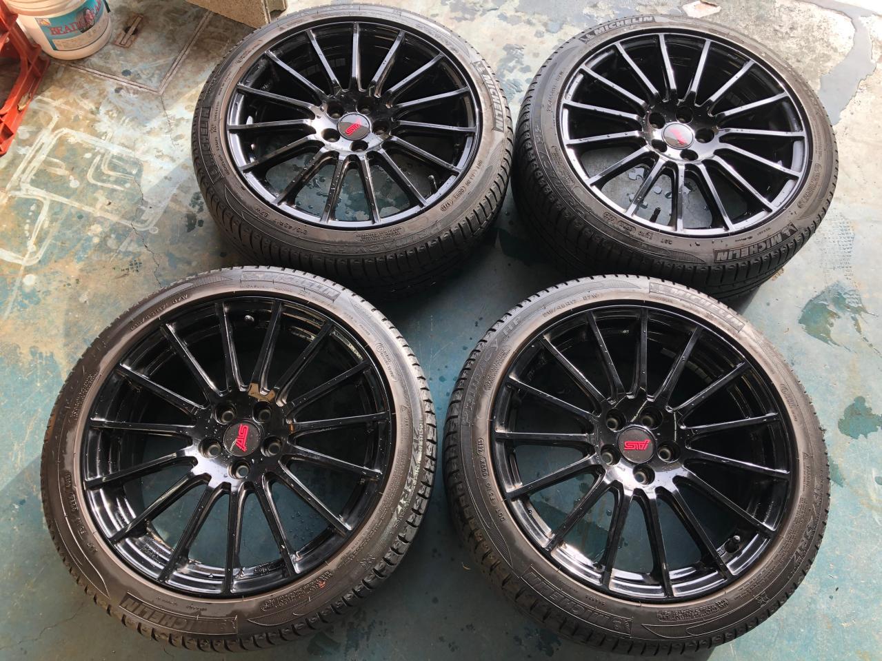 【スバル純正】 STi BRZ アルミ+【MICHELIN】PRIMACY HP | カー用品 タイヤホイールセット 17インチタイヤホイール ...