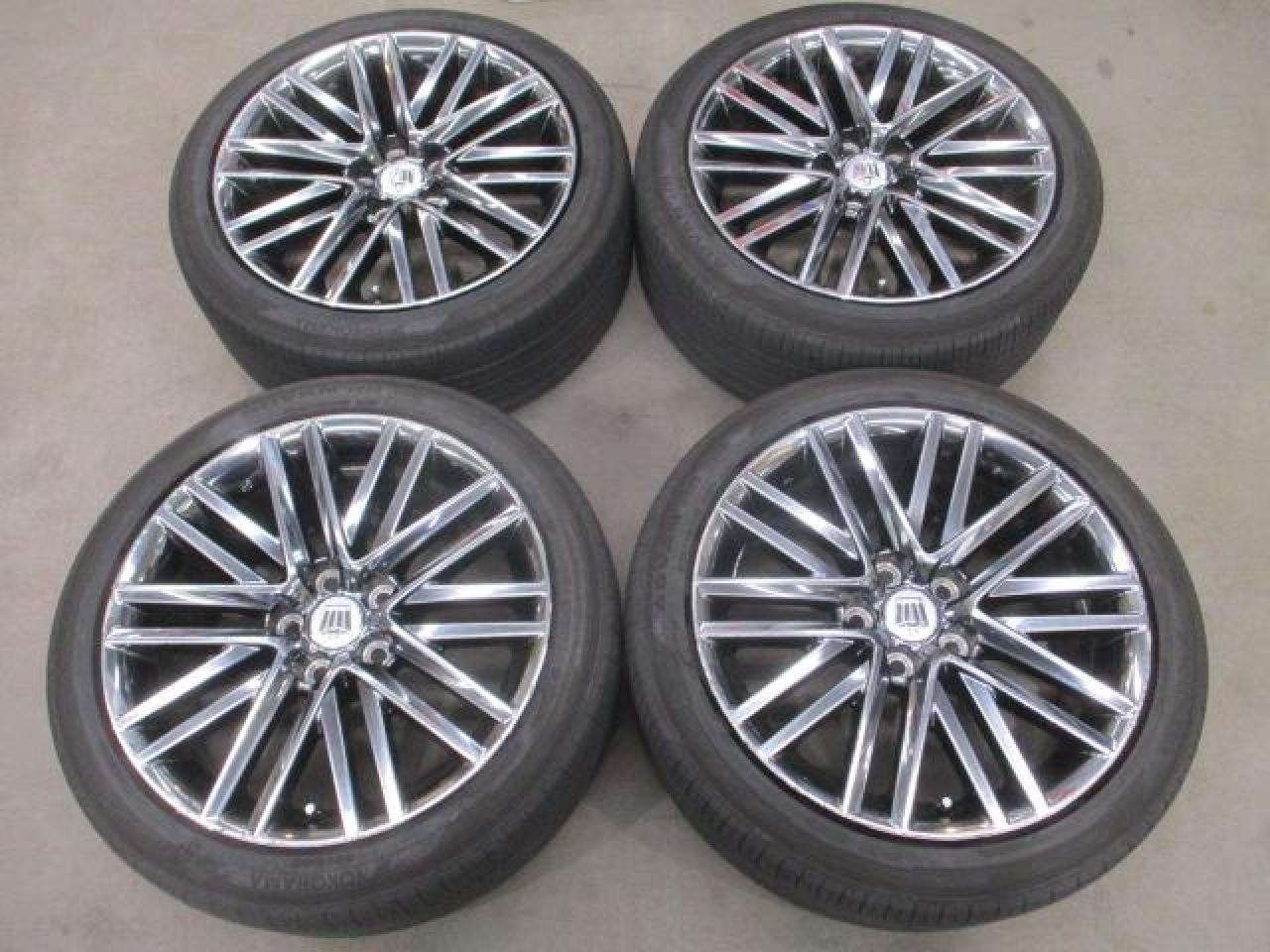 ☆処分特価☆ トヨタ純正 クラウンアスリート/210系前期純正スパッタリングメッキホイール+ YOKOHAMA ADVAN dB V552 ...