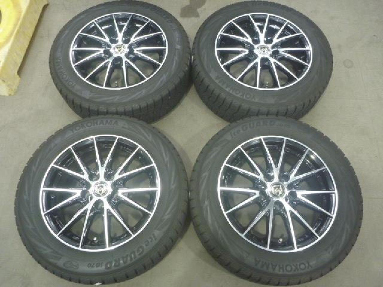 weds(ウェッズ)RIZLEY(ライツレー) ブラックポリッシュ/スポーク+YOKOHAMA(ヨコハマ) iceGUARD iG70 205 ...