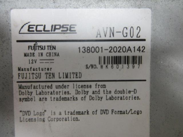 ECLIPSE AVN-G02 | カー用品 カーナビ(地デジ） AV一体メモリーナビ（地デジ）を通販で購入する | 中古カー＆バイク用品の販売ならアップガレージ