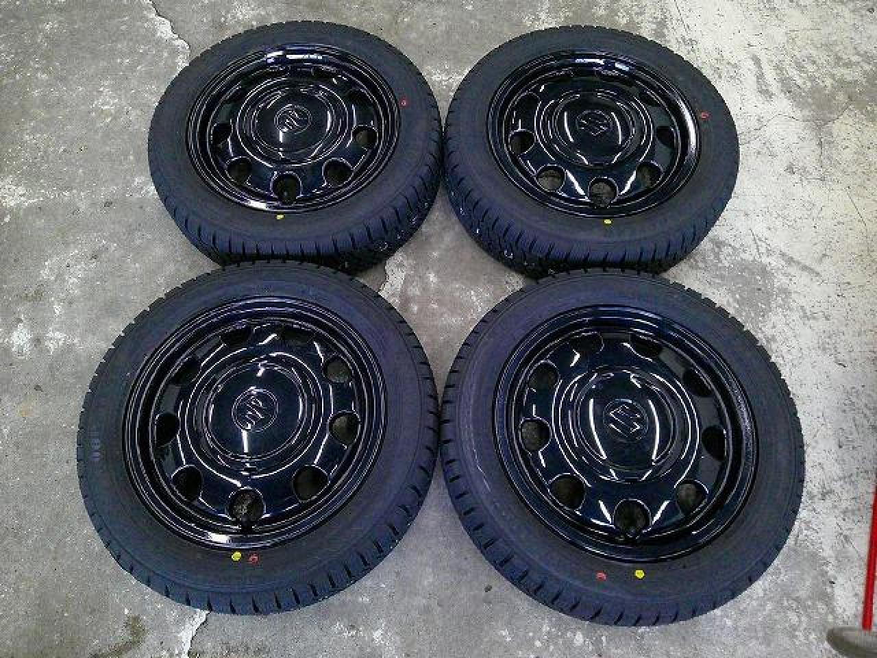 スズキ(SUZUKI) スペーシアベース MK33V 純正 ホイール + GOODYEAR ICE NAVI 8 155/65R14 75Q | カー用品 スタッドレスタイヤホイールセット ...