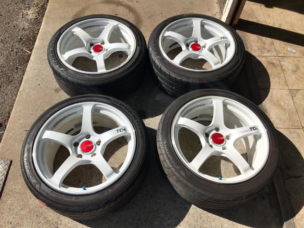 YOKOHAMA ADVAN Racing TC-4 + YOKOHAMA ADVAN FLEVA | カー用品 タイヤホイールセット 18 ...