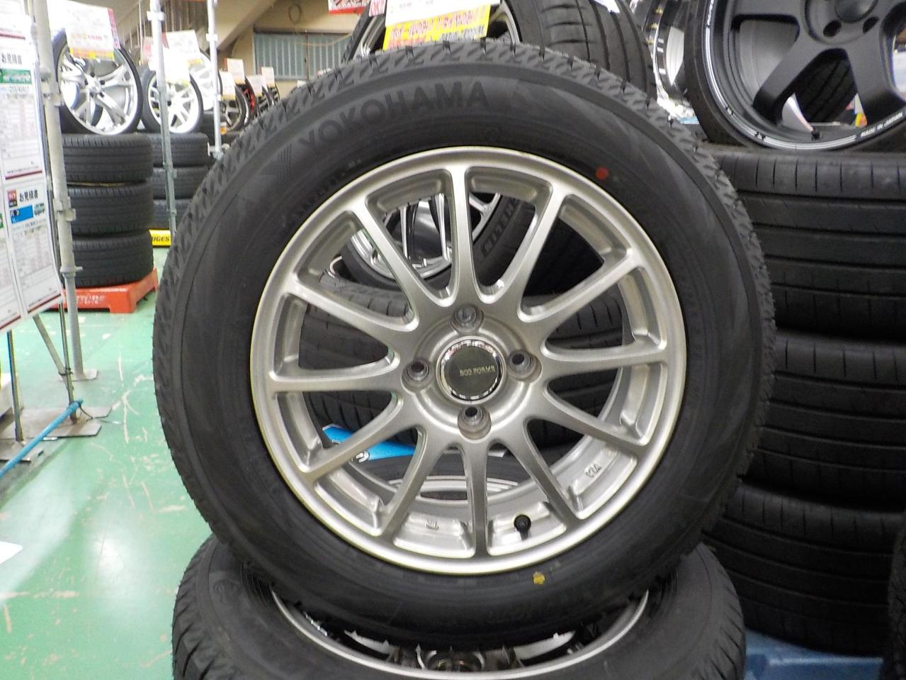 BRIDGESTONE(ブリヂストン) ECO FORME SE-12 + YOKOHAMA(ヨコハマ) ice GUARD 7 iG70 | カー用品 スタッドレスタイヤホイールセット 15 ...