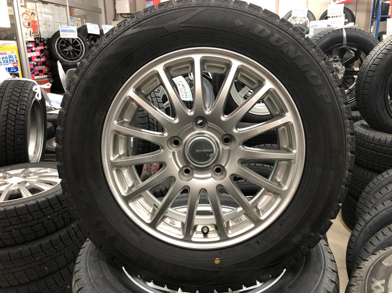BRIDGESTONE ECO FORME SE-12 + DUNLOP WINTER MAXX WM02 | カー用品 スタッドレスタイヤホイールセット 15インチスタッドレスタイヤホイール ...