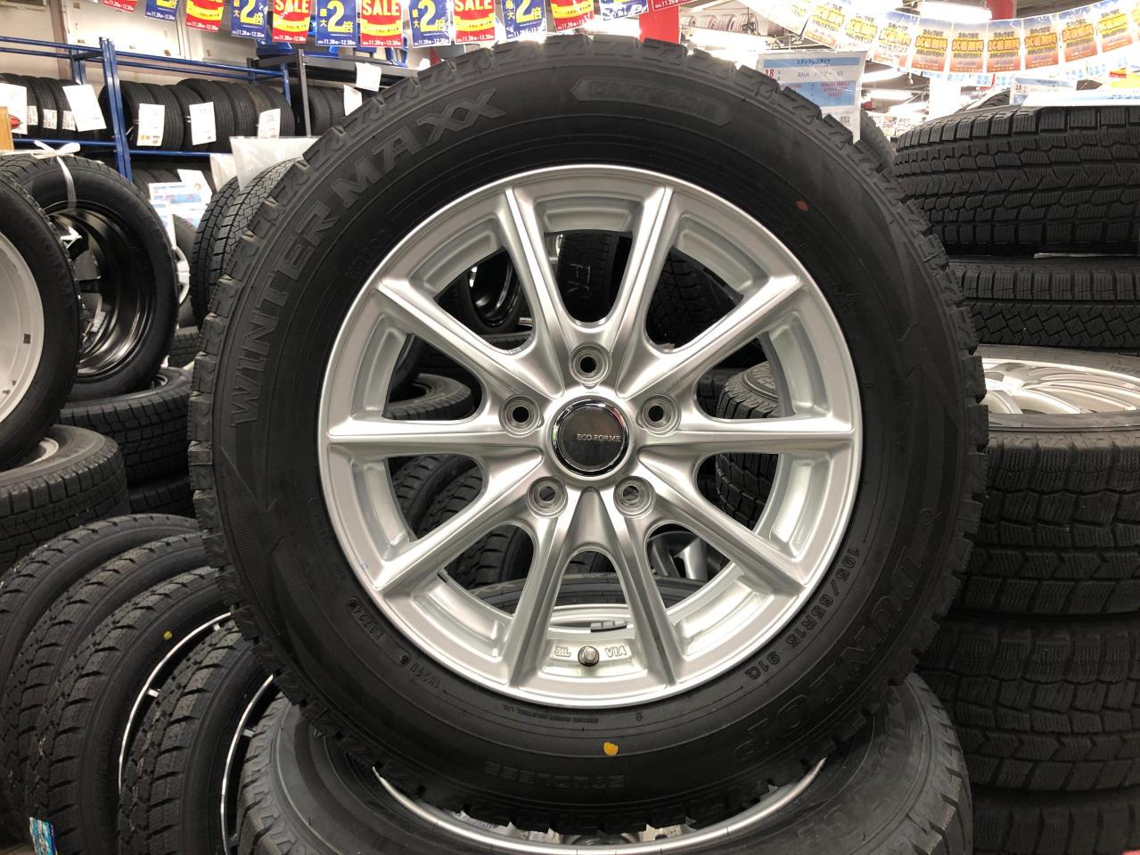 BRIDGESTONE ECO FORME SE-15 +DUNLOP WINTERMAXX WM02 | 中古品 | アップガレージ 国立府中インター店 | カー用品 スタッドレスタイヤ ...