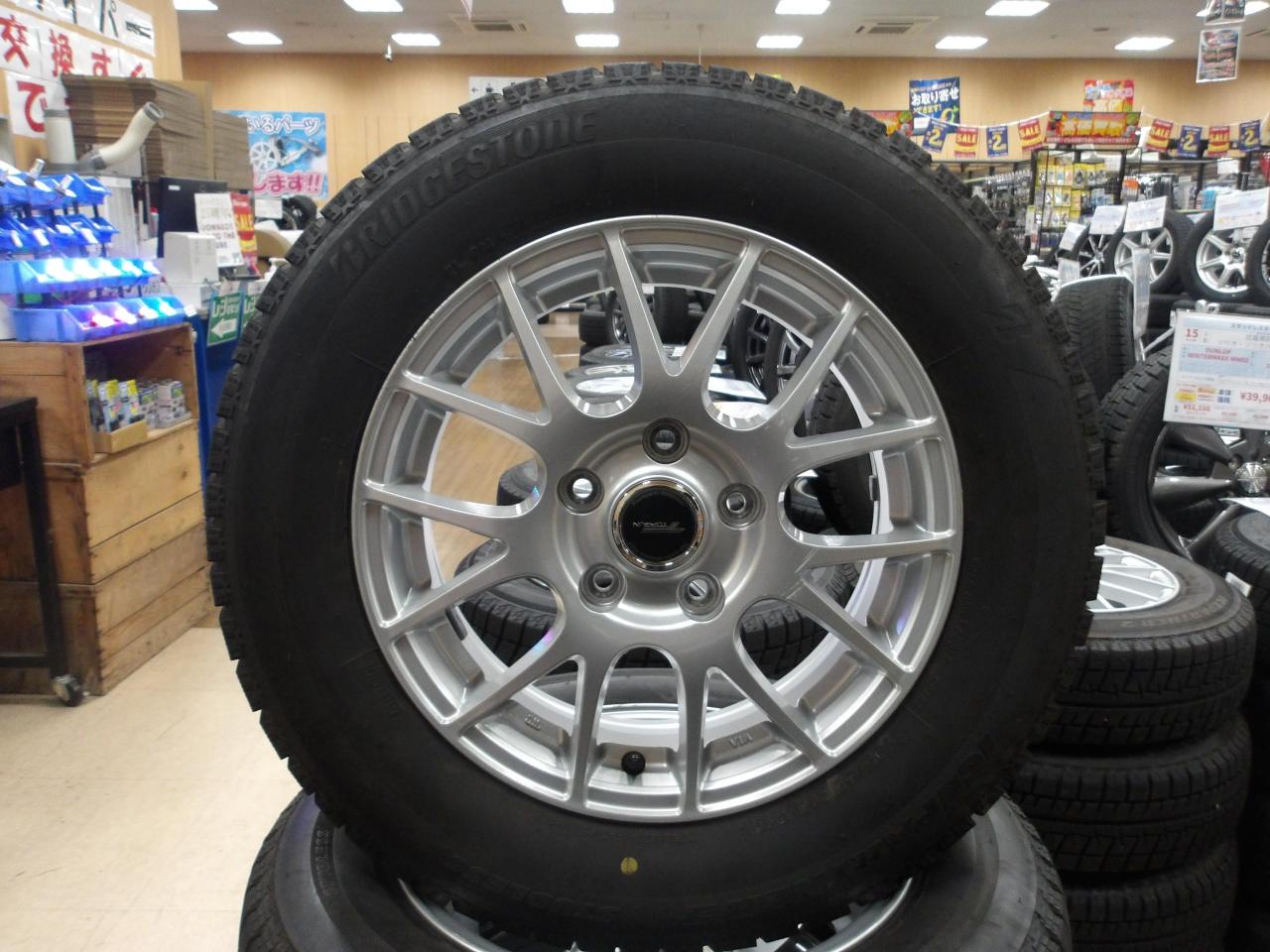 BRIDGESTONE TOPRUN M7 + BRIDGESTONE ICEPARTNER2 【ノア・ヴォクシー・ステップワゴン等】 | カー用品 スタッドレスタイヤホイールセット 15 ...