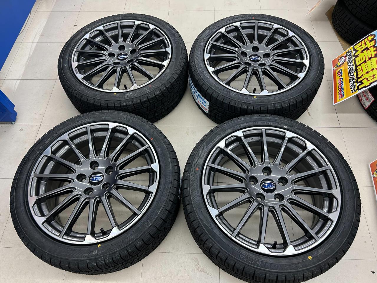 SUBARU VM系 レヴォーグSTI Sport 純正ホイール + KENDA ICETEC NEO KR36 | カー用品 スタッドレスタイヤホイールセット 18インチスタッドレスタイヤ ...
