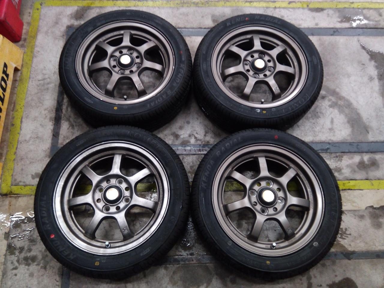 RAYS GRAM LIGHTS 57S + KENDA KR23A ★試着無料★ | カー用品 タイヤホイールセット 14インチタイヤ ...