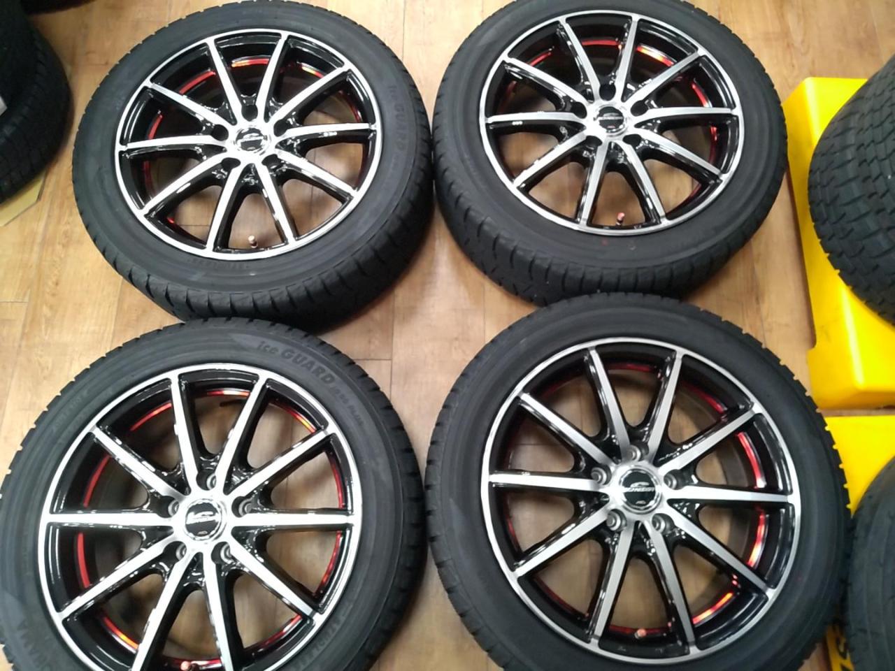 ★早めの冬準備に♪★A-TECH(エーテック)SCHNEIDER(シュナイダー) アルミホイール + YOKOHAMA iceGUARD ...