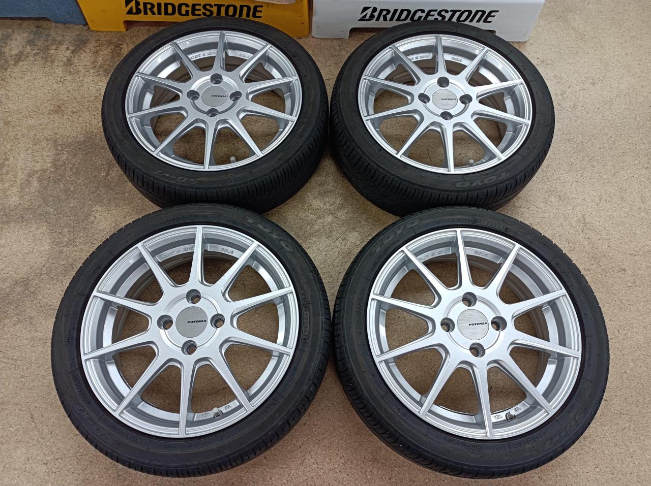 BRIDGESTONE POTENZA SW010 + TOYO SD-K7 75V | カー用品 タイヤホイールセット 15インチタイヤホイールセットを通販で購入する | 中古カー＆バイク用 ...