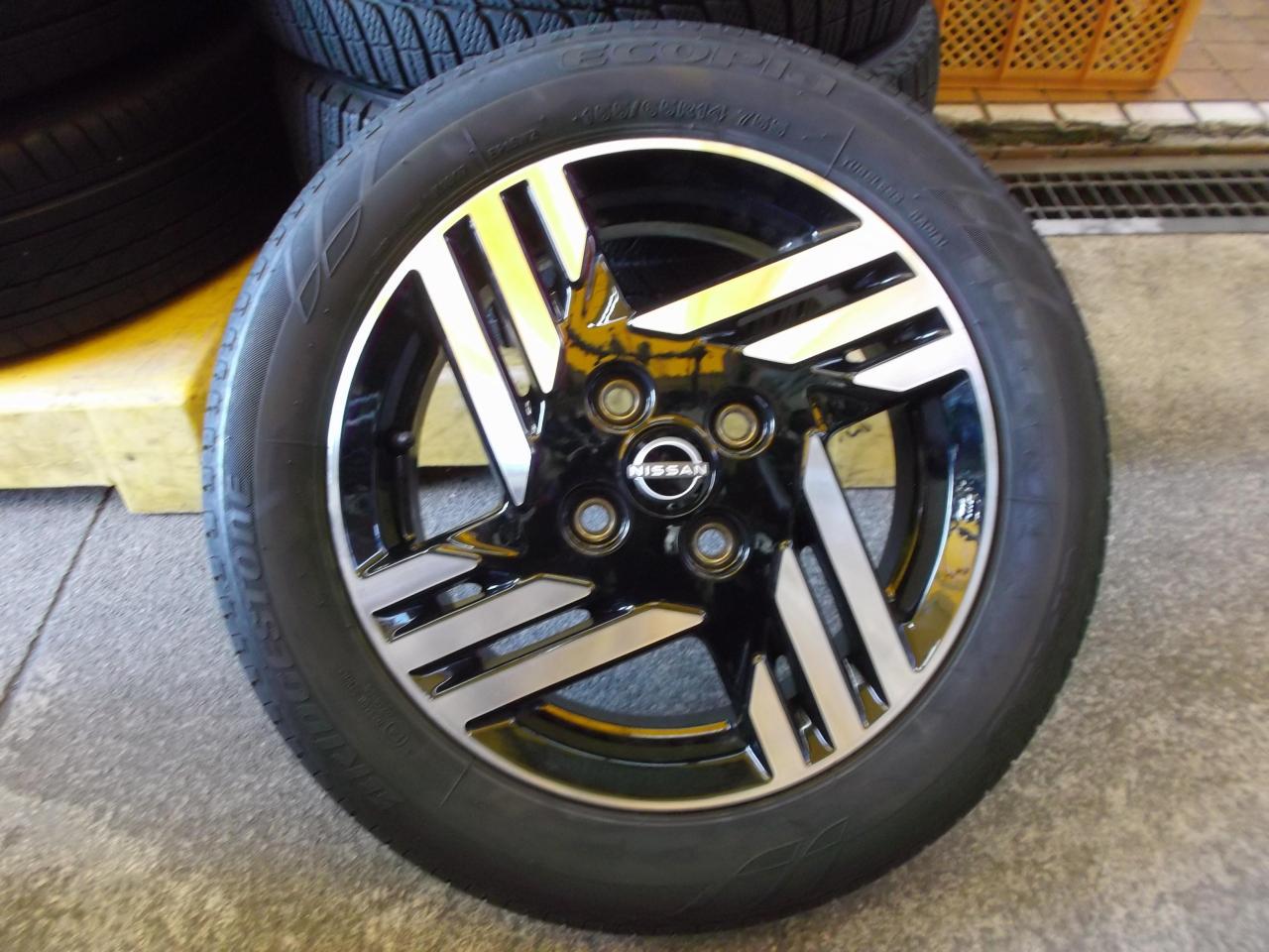 日産純正(NISSAN) デイズ ハイウェイスター B40W 後期純正ホイール + BRIDGESTONE(ブリヂストン) ECOPIA ...