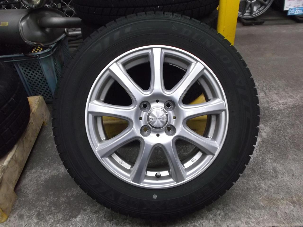 DUNLOP(ダンロップ)DUFACT(デュファクト) DS9+ DUNLOP WINTERMAXX 03 | カー用品 スタッドレスタイヤホイールセット 15インチスタッドレスタイヤホイール ...