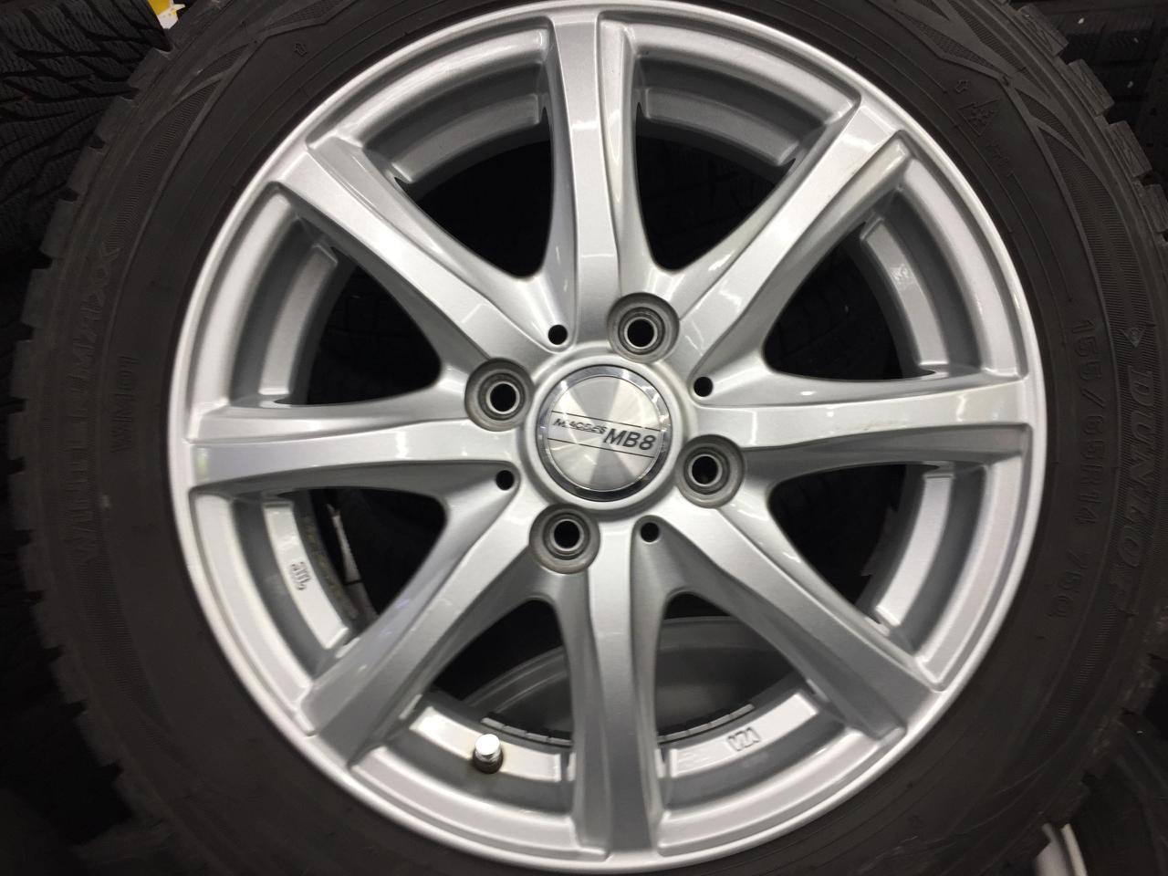 MACBES MB8+DUNLOP WINETERMAXX WM01 | カー用品 スタッドレスタイヤホイールセット 14インチスタッドレス ...