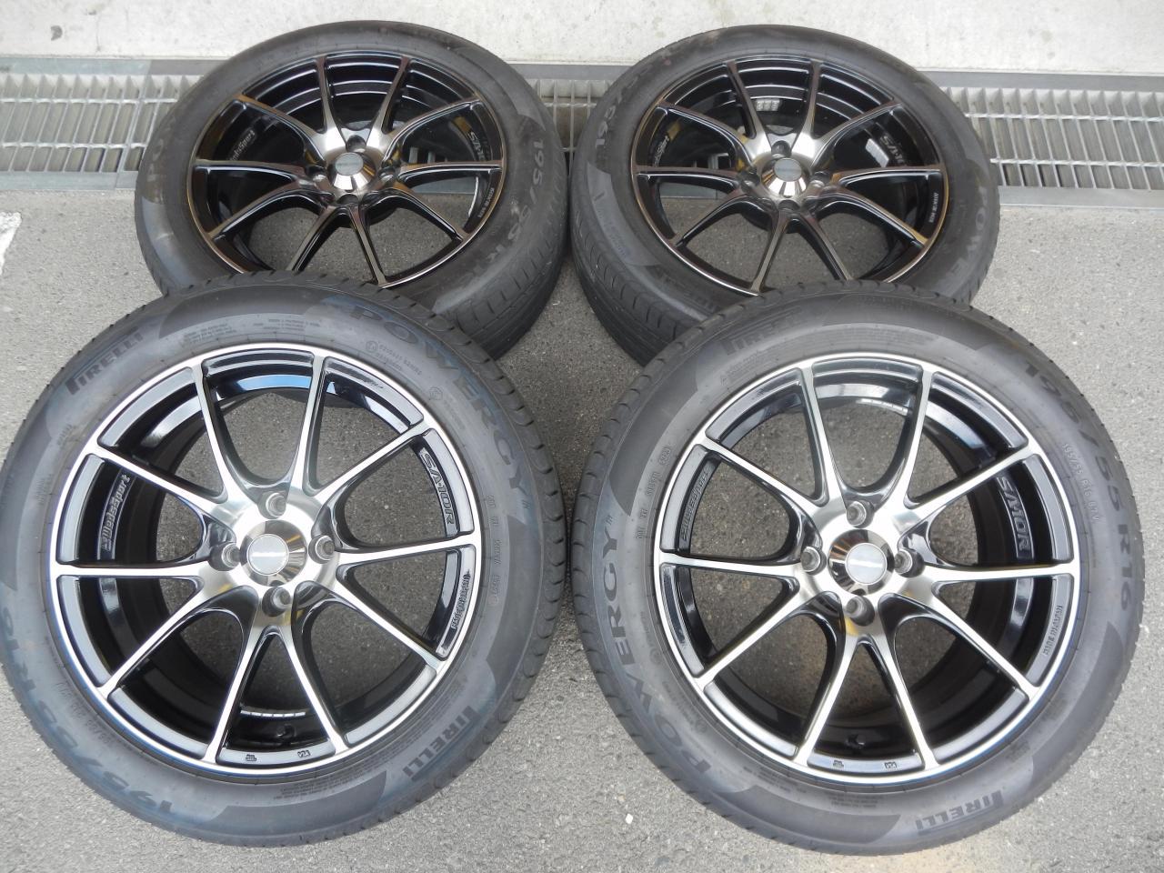 RX2411-624S weds WedsSport SPORT SA-10R + PIRELLI POWERGY 4本セット | カー用品 タイヤホイールセット 16インチタイヤホイール ...