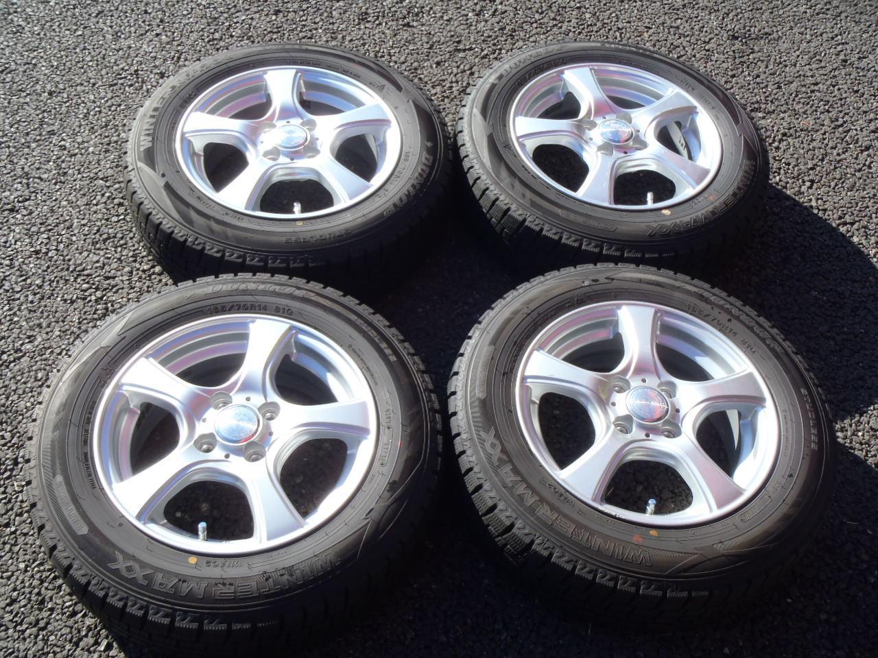 DUNLOP VIOLENTO + DUNLOP WINTER MAXX WM02 165/70R14 81Q | カー用品 スタッドレスタイヤホイールセット 14インチスタッドレスタイヤ ...