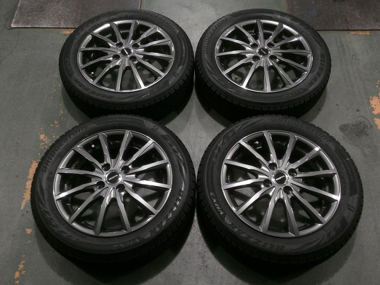 【BRIDGESTONE】BALMINUM(バルミナ) AR12+BRIDGESTONE BLIZZAK VRX2 | カー用品 スタッドレスタイヤホイールセット 15インチスタッドレスタイヤ ...
