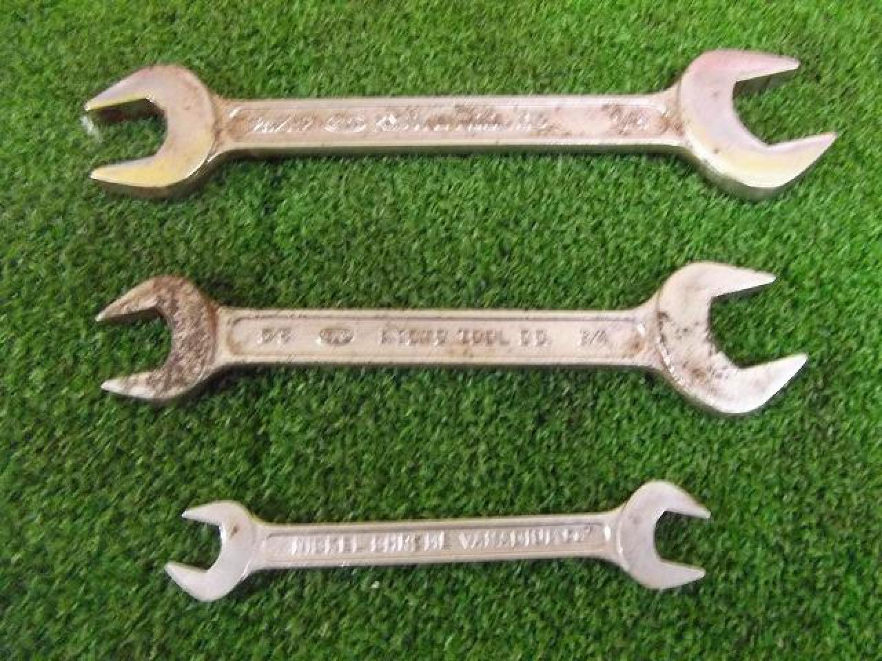 【WG】【3本セット】KTC 両口スパナセット(インチサイズ) | 総合リユース 大工道具 スパナ、レンチを通販で購入する | 中古カー＆バイク用品の販売ならアップガレージ