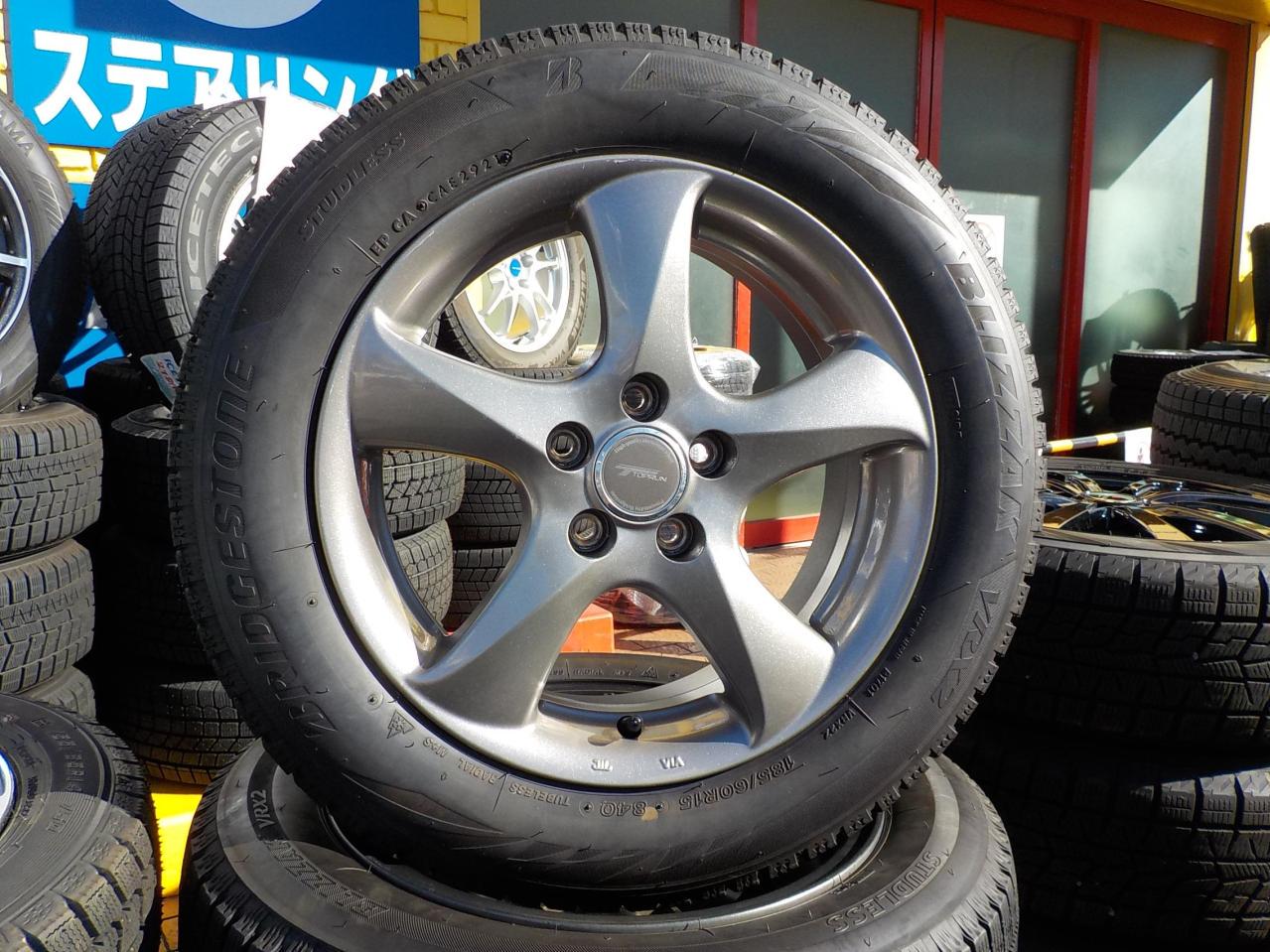 BRIDGESTONE(ブリヂストン) TOPRUN RD5 + BRIDGESTONE(ブリヂストン) BLIZZAK VRX2 | カー用品 スタッドレスタイヤホイールセット 15インチ ...