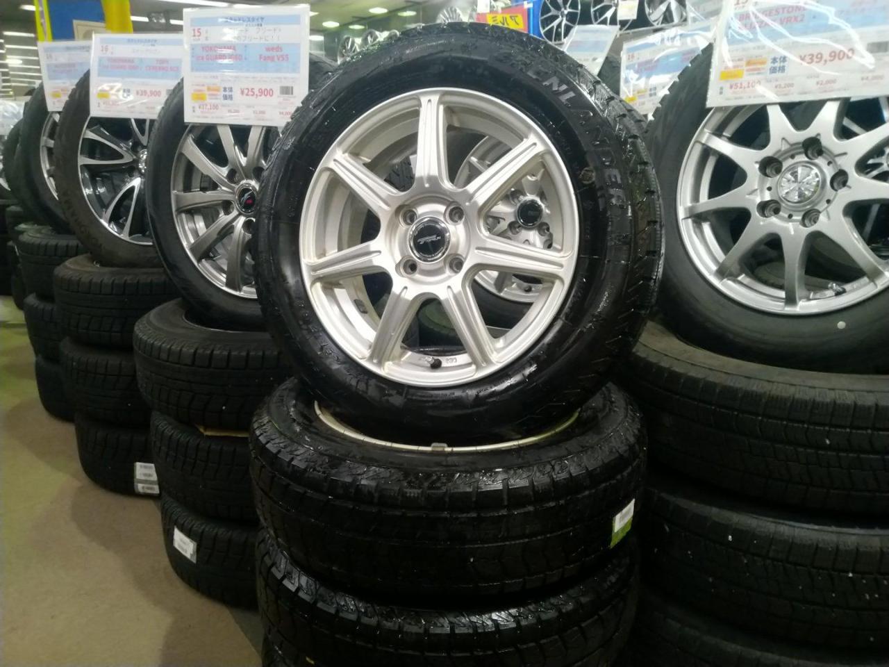 BRIDGESTONE TOPRUN R7+GRENLANDER Winter GL868 | カー用品 スタッドレスタイヤホイールセット 15インチスタッドレスタイヤホイールセットを通販で ...