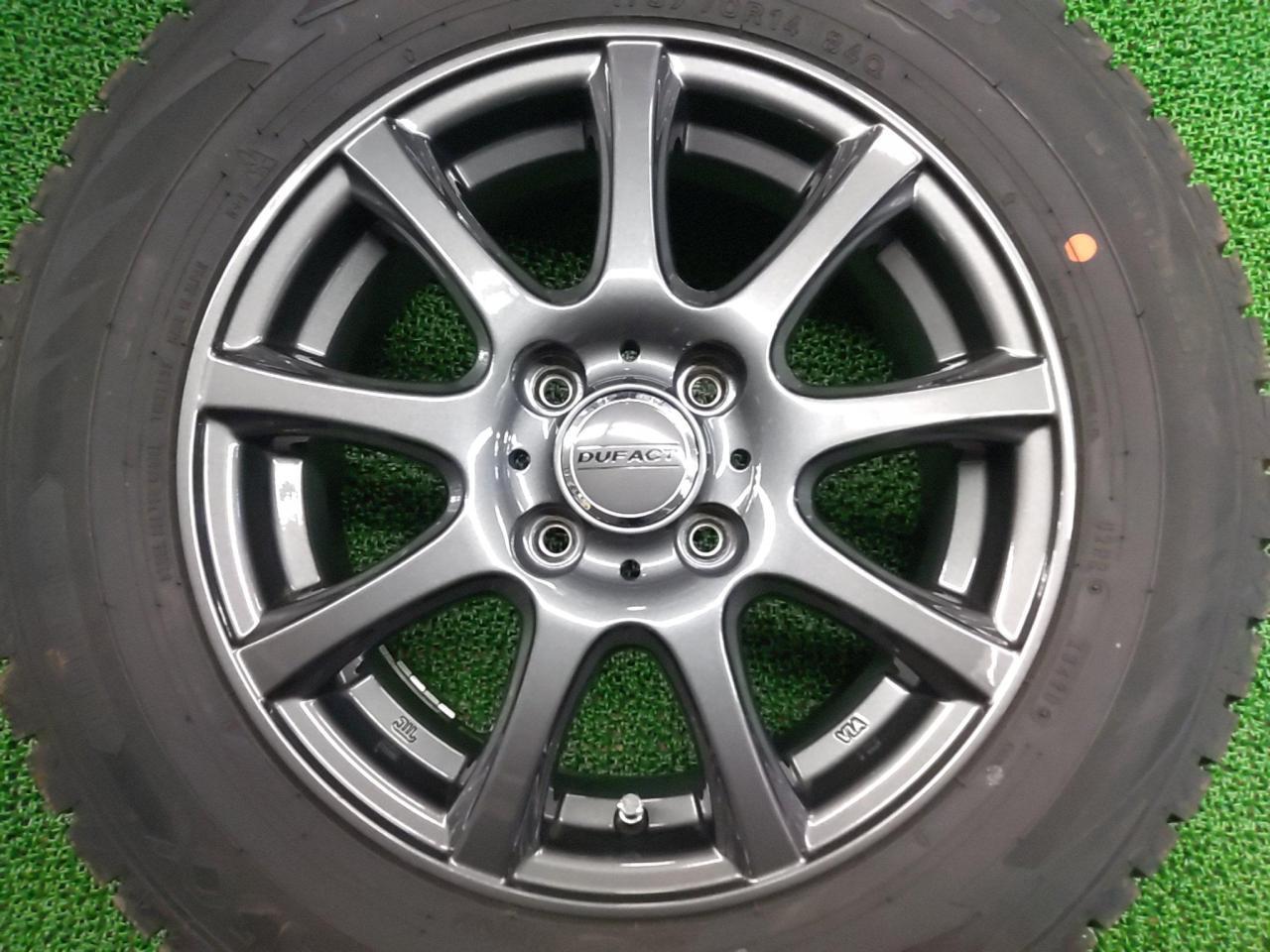 DUNLOP(ダンロップ) DUFACT DS9 + DUNLOP WINTERMAXX WM02 | カー用品 スタッドレスタイヤホイールセット 14インチスタッドレスタイヤホイールセットを ...