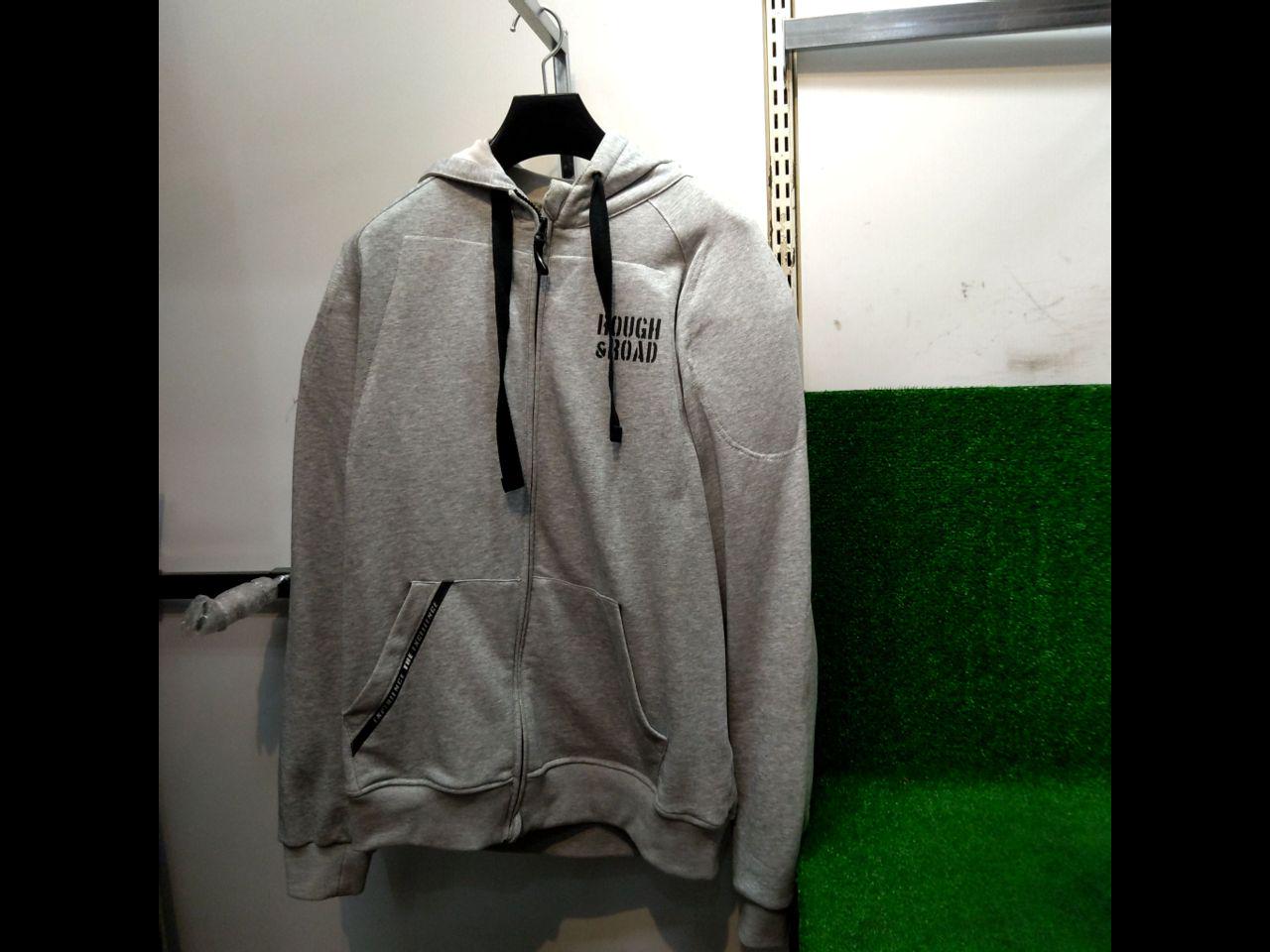 サイズXL【ROUGH&ROAD】ラフライドZIPパーカ グレー RR1003 パッド肩/肘/背/胸有 | バイク用品 ウエア ジャケット(二輪)を通販で購入する | 中古カー＆バイク用品の ...