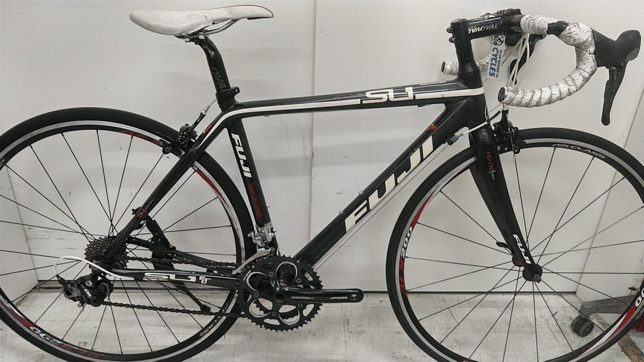 【わけあり現状販売】FUJI SL1 モデル不明 700C2x10Sカーボンロードバイク ブラック 要レストア 参考サイズ170-180 | 自転車 スポーツ ロードバイクを通販で購入する ...