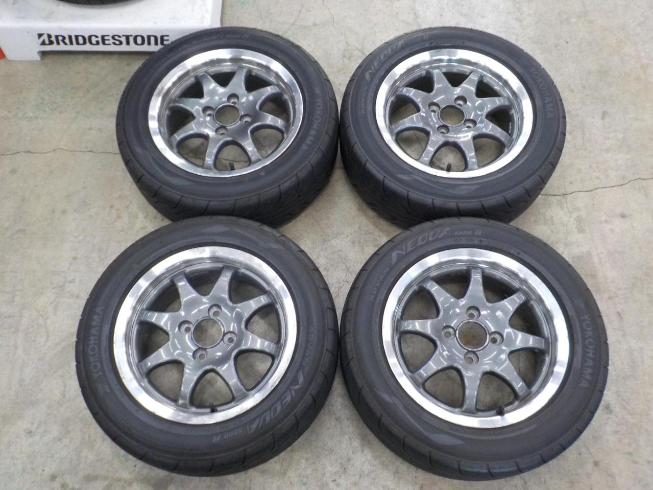 ENKEI(エンケイ) NEVE + YOKOHAMA ADVAN NEOVA AD08R | カー用品 タイヤホイールセット 14インチ ...