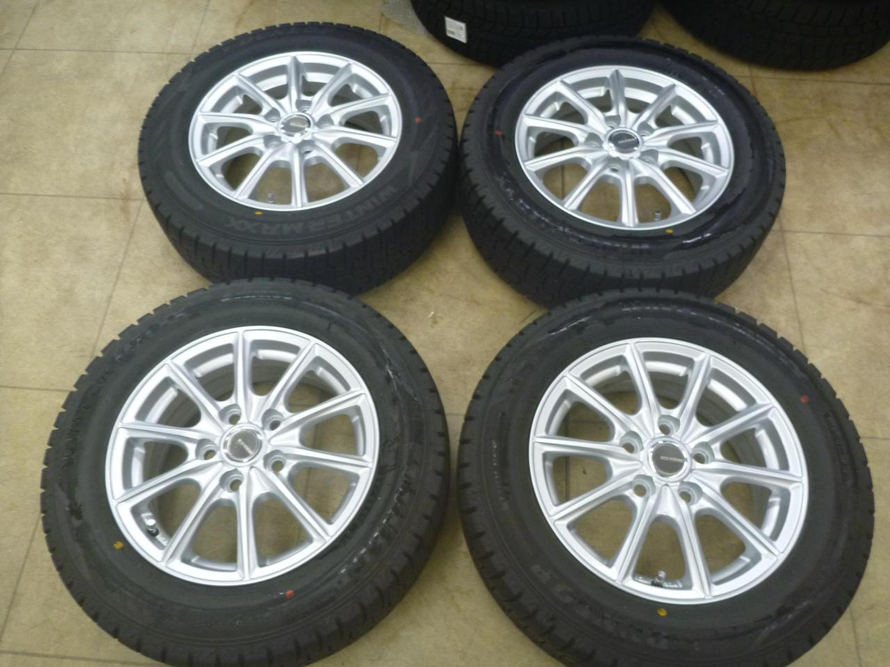 BRIDGESTONE ECO FORME SE-15 + DUNLOP WINTER MAXX WM02 | カー用品 スタッドレスタイヤホイールセット 15インチスタッドレスタイヤホイール ...