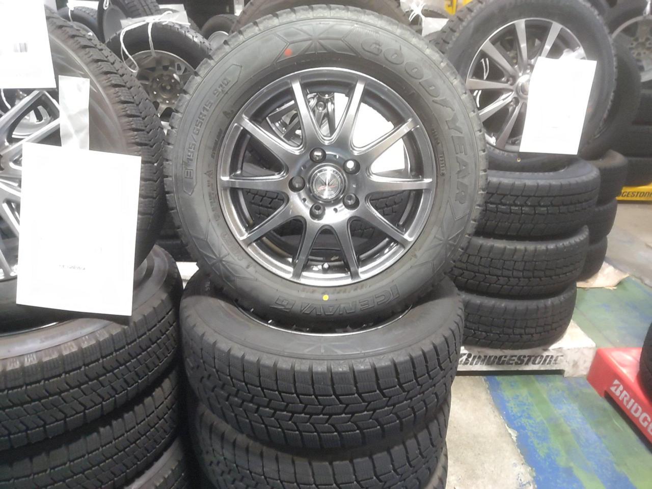 BADX 632 LOXARNY LOXARNY SPORT RS-10 + GOODYEAR ICE NAVI6 | カー用品 スタッドレスタイヤホイールセット 15インチスタッドレスタイヤ ...