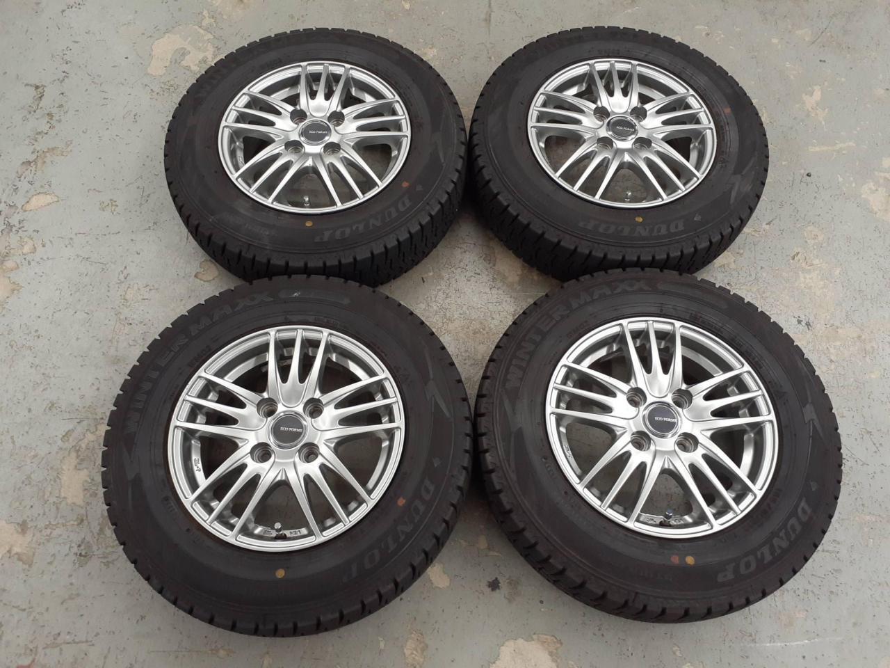 BRIDGESTONE(ブリヂストン) ECO FORME SE-18 トリプル5本スポーク + DUNLOP(ダンロップ) WINTERMAXX WM02 155/80R13 | カー用品 ...