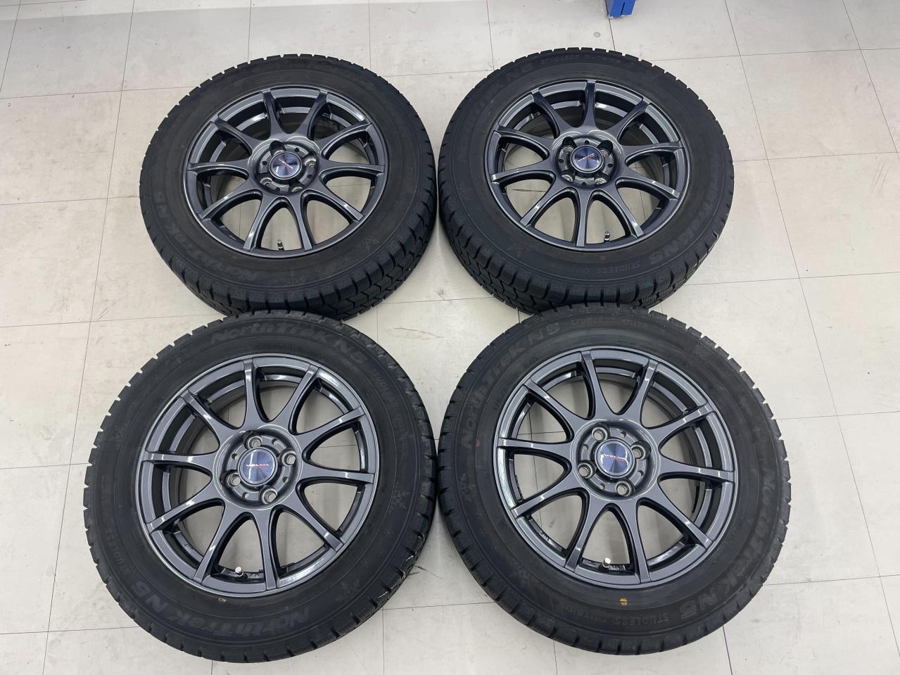 コンテナ★値下げしました★weds VELVA CHARGE+Autobacs NorthTrek N5 | カー用品 スタッドレスタイヤホイールセット 15インチスタッドレスタイヤホイール ...