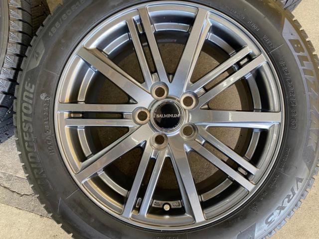 BRIDGESTONE(ブリヂストン) BALMINUM(バルミナ) BR10 + BRIDGESTONE BLIZZAK VRX3 | カー用品 スタッドレスタイヤホイールセット 15インチ ...