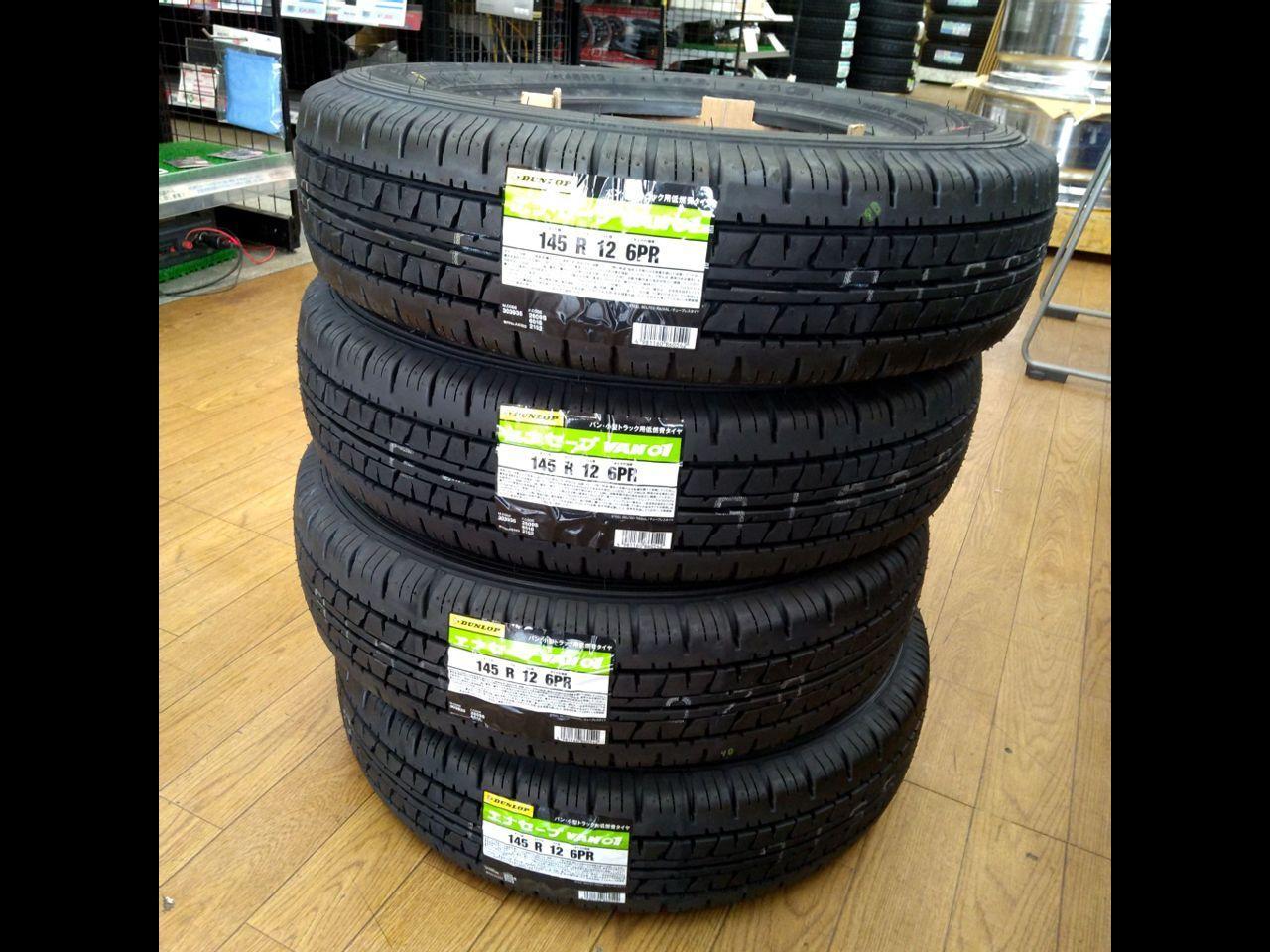 DUNLOP ENASAVE VAN01 145R12 6PR 4本 未使用 | カー用品 タイヤ 12インチタイヤを通販で購入する | 中古カー＆バイク用品の販売ならアップガレージ