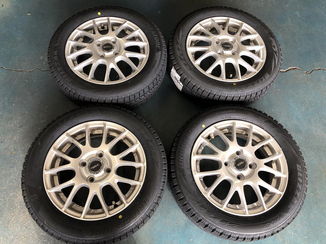 【BRIDGESTONE】 TOP RUN + 【BRIDGESTONE】 BLIZZAK VRX2 155/65R14 4本セット | カー ...