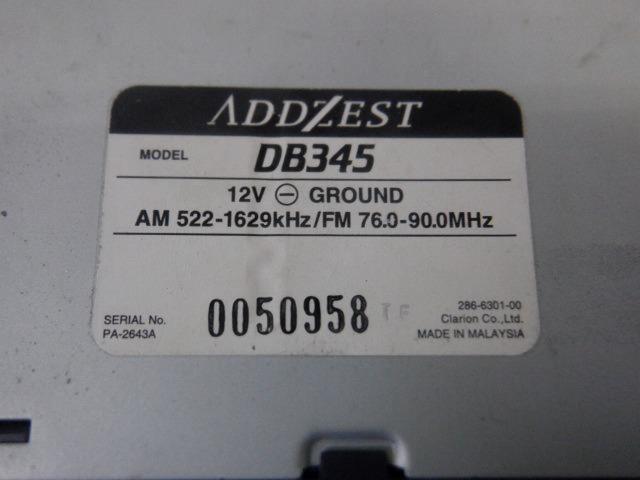 値下げしました 【ADDZEST】DB345 | 中古品 | アップガレージ 京都八幡店 | カー用品 ヘッドユニット CDチューナーを通販で ...
